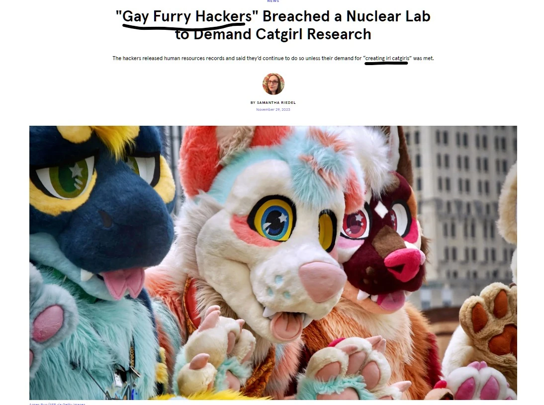 "Gay Furry Hackers" Breached a Nuclear Lab to Demand Catgirl Research ...