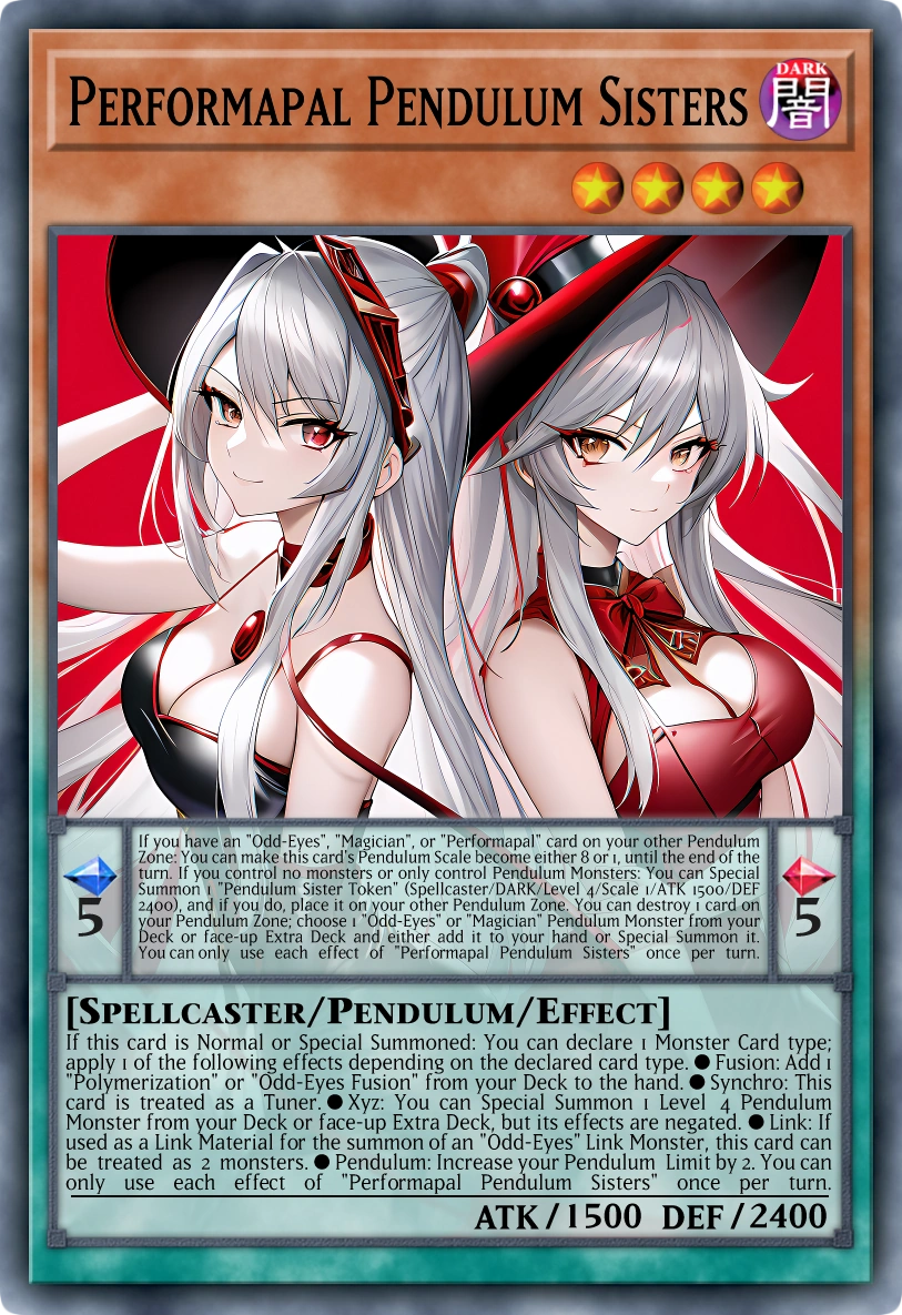 Performapal Pendulum Sisters | Yu-Gi-Oh! ARC-V Shattered Soul Wiki | Fandom