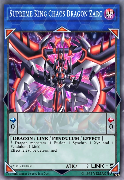 Supreme King Chaos Dragon Zarc | Yu-Gi-Oh Fanon Wikia | Fandom