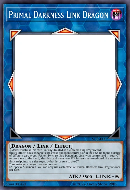 Primal Darkness Link Dragon | Yu-Gi-Oh Fanon Wikia | Fandom