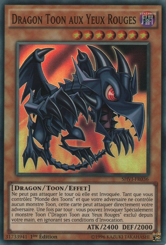 Carte D'anime Dragon Noir Aux Yeux Rouges