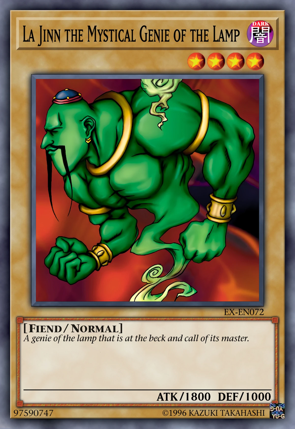 La Jinn the Mystical Genie of the Lamp | Yu-Gi-Oh! LCG Wiki | Fandom