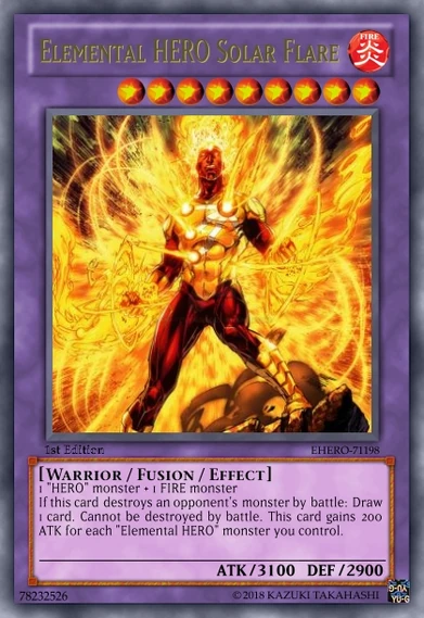 Elemental HERO Solar Flare | Yu-Gi-Oh Revolution Fanon Wiki | Fandom
