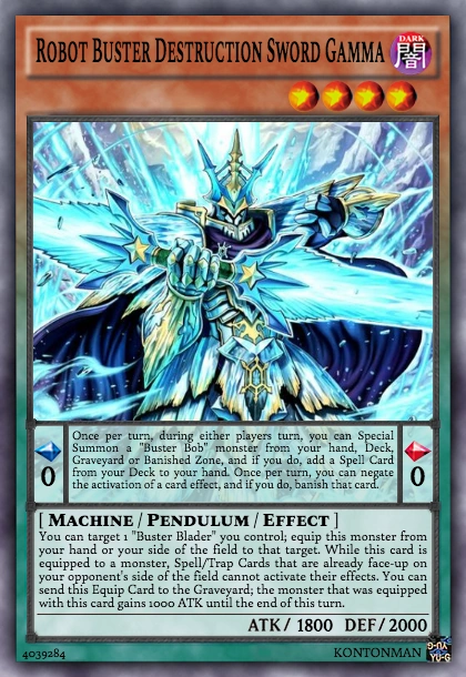 Robot Buster Destruction Sword Gamma | Yu-Gi-Oh Revolution Fanon Wiki ...