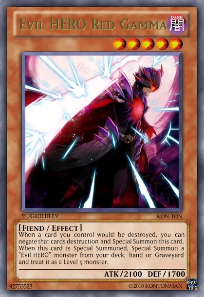 Evil HERO Red Gamma | Yu-Gi-Oh Revolution Fanon Wiki | Fandom