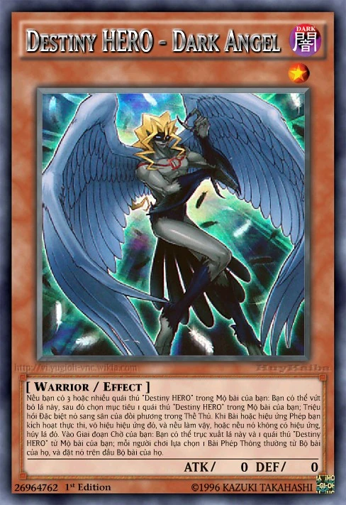 Destiny HERO - Dark Angel | Wikia Yu-Gi-Oh! Bài Tiếng Việt | Fandom