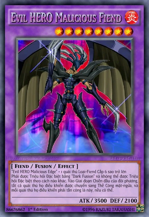 Evil HERO Malicious Fiend | Wikia Yu-Gi-Oh! Bài Tiếng Việt | Fandom