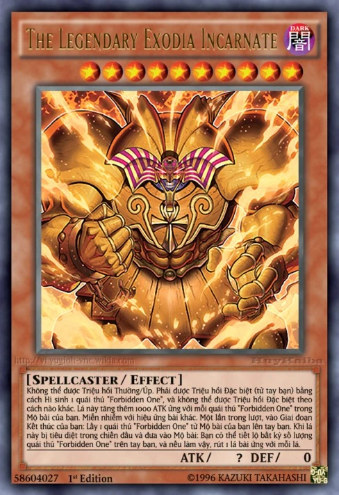 The Legendary Exodia Incarnate | Wikia Yu-Gi-Oh! Bài Tiếng Việt | Fandom