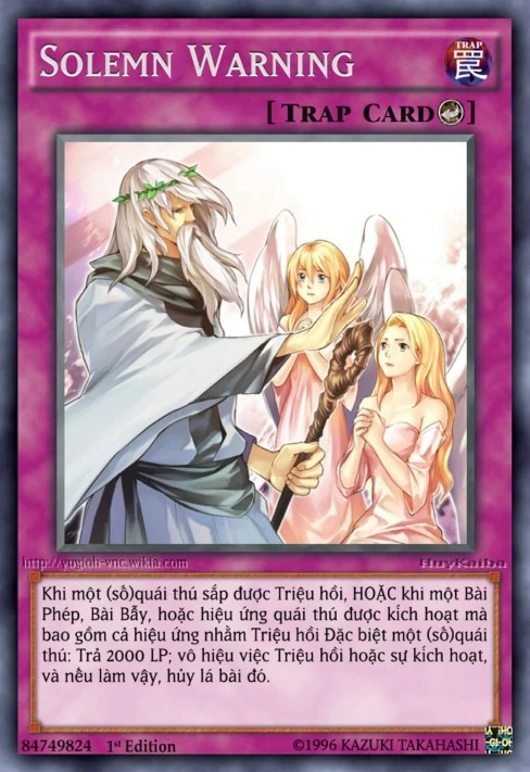 Solemn Warning | Wikia Yu-Gi-Oh! Bài Tiếng Việt | Fandom