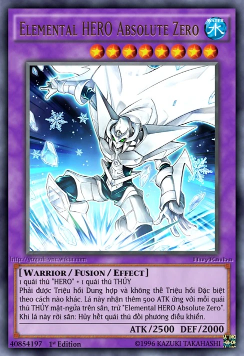 Elemental HERO Absolute Zero | Wikia Yu-Gi-Oh! Bài Tiếng Việt | Fandom