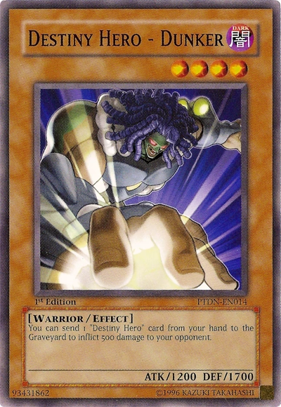Card Errata:Destiny HERO - Dunker | Yu-Gi-Oh! Wiki | Fandom