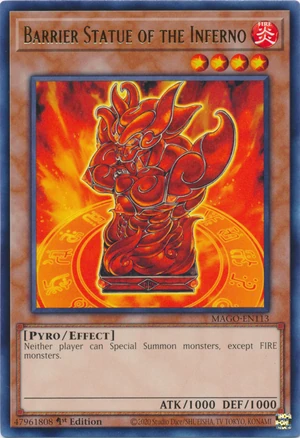 Barrier Statue of the Inferno | Yu-Gi-Oh! Wiki | Fandom