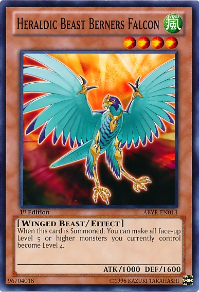 Card Gallery:Heraldic Beast Berners Falcon | Yu-Gi-Oh! Wiki | Fandom