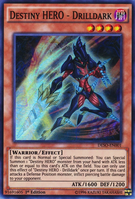 Card Gallery:Destiny HERO - Drilldark | Yu-Gi-Oh! Wiki | Fandom