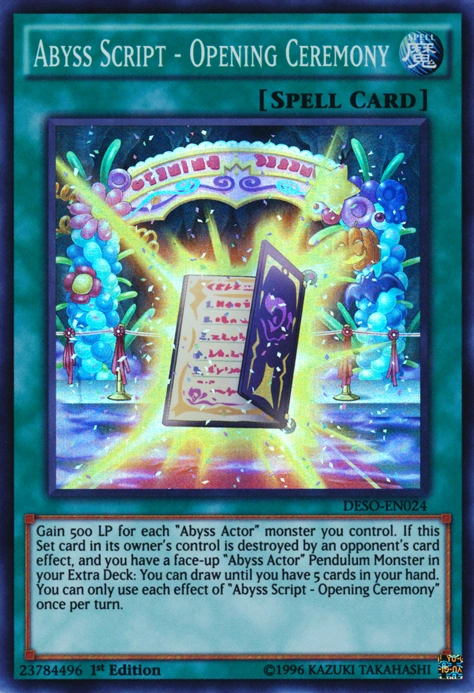 Card Gallery:Abyss Script - Opening Ceremony | Yu-Gi-Oh! Wiki | Fandom