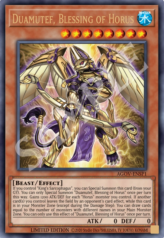 Card Gallery:Duamutef, Blessing of Horus | Yu-Gi-Oh! Wiki | Fandom