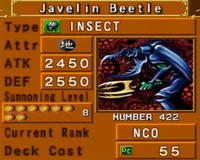 Javelin Beetle (DOR) | Yu-Gi-Oh! Wiki | Fandom