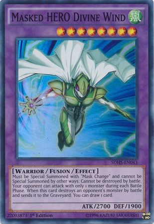 Masked HERO Divine Wind | Yu-Gi-Oh! Wiki | Fandom