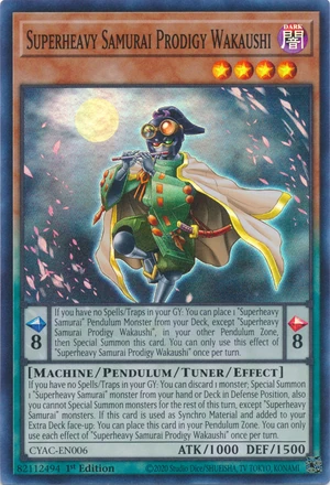 Superheavy Samurai Prodigy Wakaushi | Yu-Gi-Oh! Wiki | Fandom