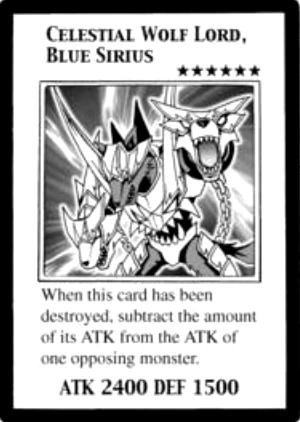 Celestial Wolf Lord, Blue Sirius (manga) | Yu-Gi-Oh! Wiki | Fandom