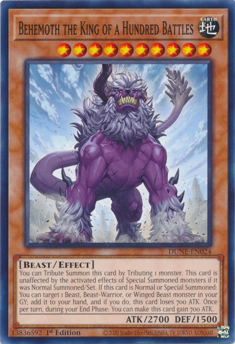 Behemoth the King of a Hundred Battles | Yu-Gi-Oh! Wiki | Fandom