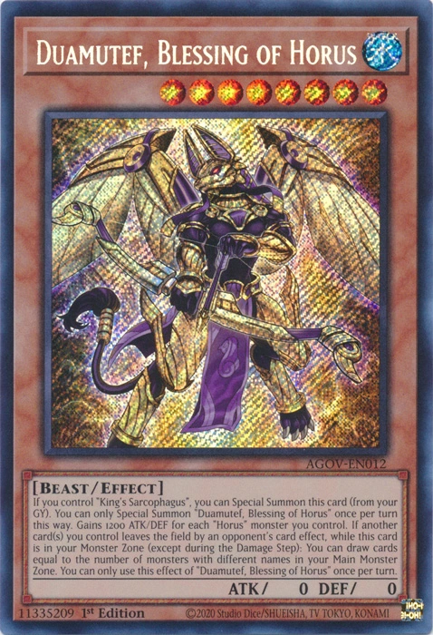 Duamutef, Blessing of Horus | Yu-Gi-Oh! Wiki | Fandom