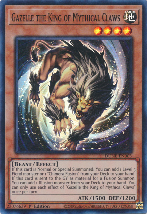 Gazelle the King of Mythical Claws | Yu-Gi-Oh! Wiki | Fandom