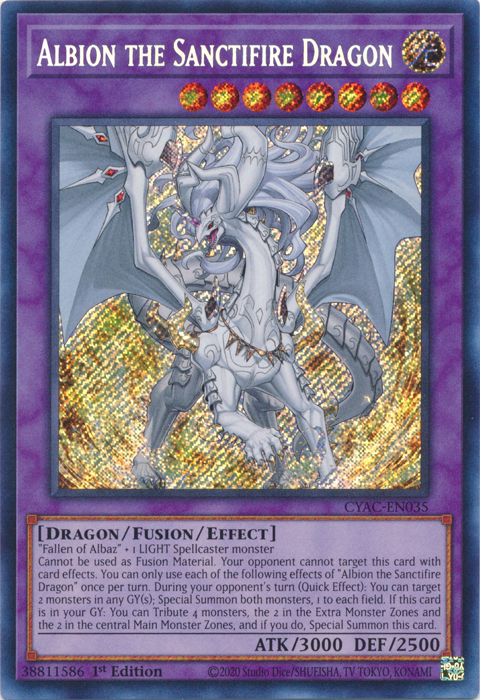 Albion the Sanctifire Dragon | Yu-Gi-Oh! Wiki | Fandom