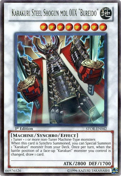 Card Gallery:Karakuri Steel Shogun mdl 00X "Bureido" | Yu-Gi-Oh! Wiki | Fandom