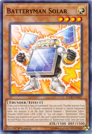 Batteryman Solar | Yu-Gi-Oh! Wiki | Fandom