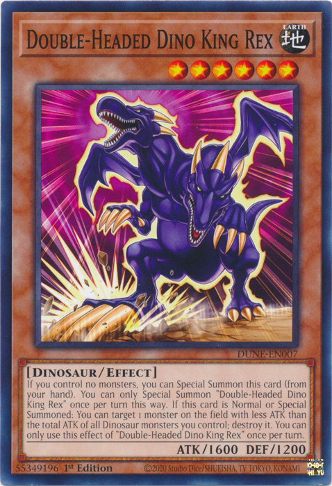 Double Headed Dino King Rex Yu Gi Oh Wiki Fandom