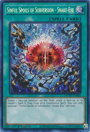 Sinful Spoils of Subversion - Snake-Eye | Yu-Gi-Oh! Wiki | Fandom