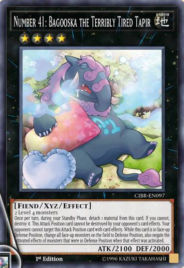 Card Gallery:Number 41: Bagooska the Terribly Tired Tapir | Yu-Gi-Oh ...