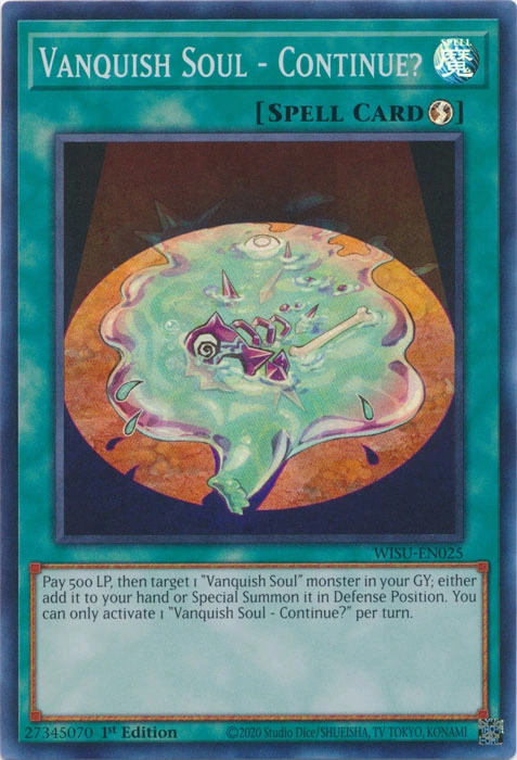 Card Gallery:Vanquish Soul - Continue? | Yu-Gi-Oh! Wiki | Fandom