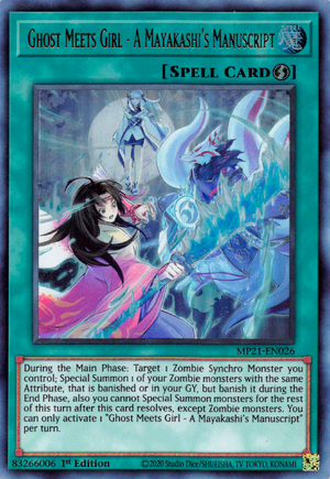 Ghost Meets Girl - A Mayakashi's Manuscript | Yu-Gi-Oh! Wiki | Fandom