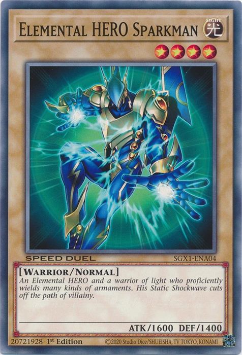 Elemental HERO Sparkman | Yu-Gi-Oh! Wiki | Fandom