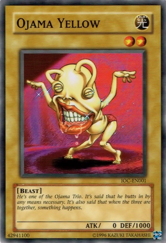 Card Gallery:Ojama Yellow | Yu-Gi-Oh! Wiki | Fandom