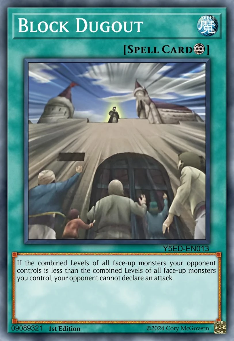 Block Dugout (Card)/(Custom) | Yu-Gi-Oh! Custom Think Tank Wiki | Fandom
