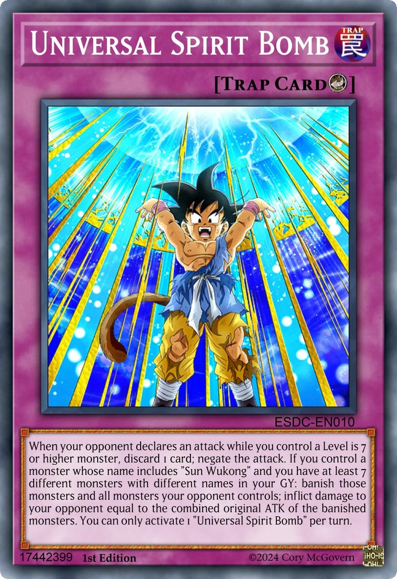 Universal Spirit Bomb (Card)/(Custom) | Yu-Gi-Oh! Custom Think Tank ...