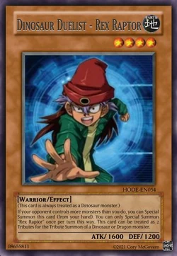 Dinosaur Duelist - Rex Raptor (Card)/(Custom) | Yu-Gi-Oh! Custom Think ...
