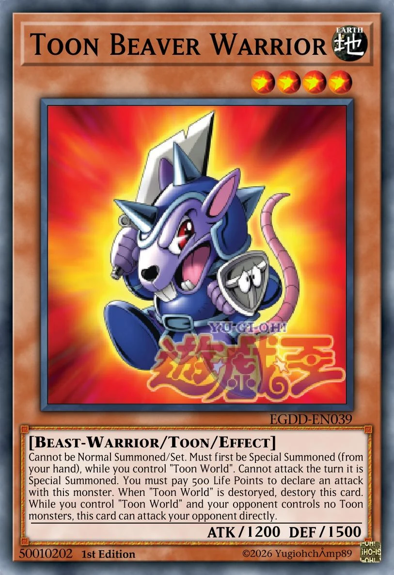 Toon Beaver Warrior (Card)/(Custom) | Yu-Gi-Oh! Custom Think Tank Wiki ...