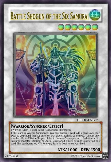 Battle Shogun of the Six Samurai (Card)/(Custom) | Yu-Gi-Oh! Custom Think Tank Wiki | Fandom