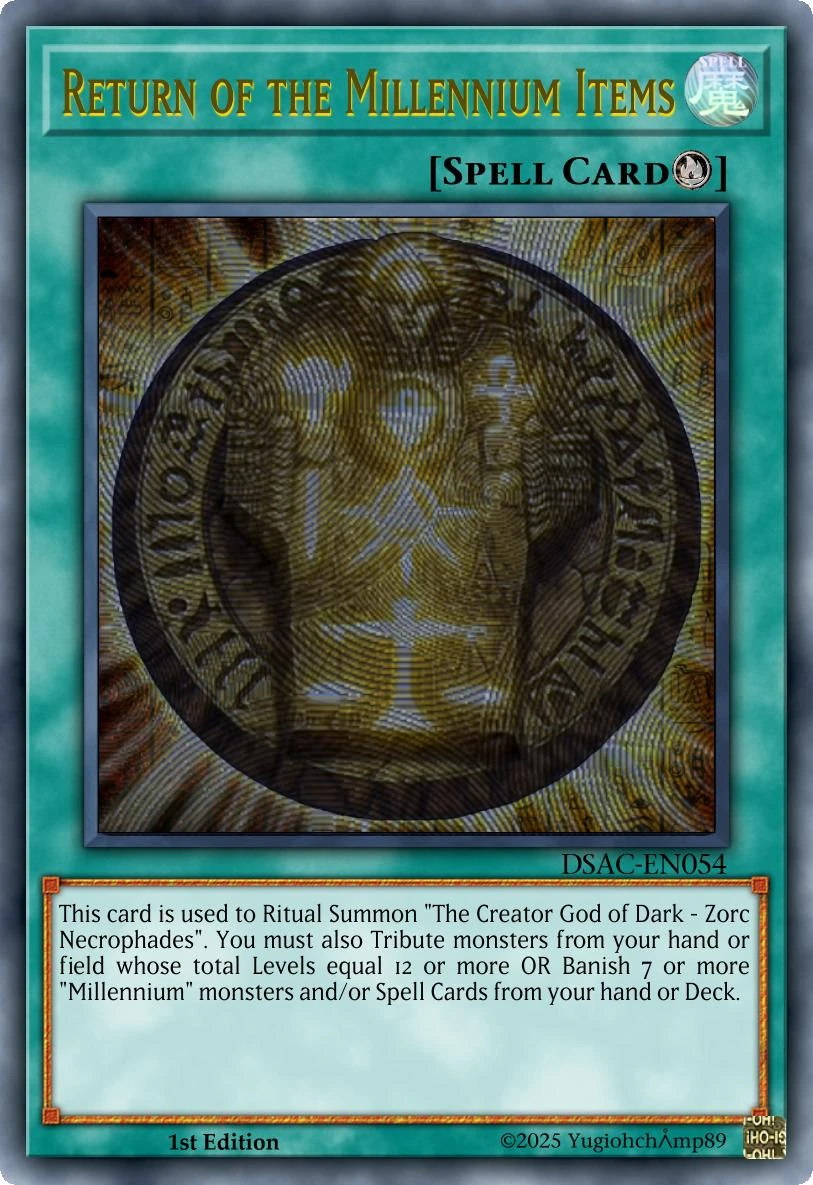 Return of the Millennium Items (Card)/(Custom) | Yu-Gi-Oh! Custom Think ...