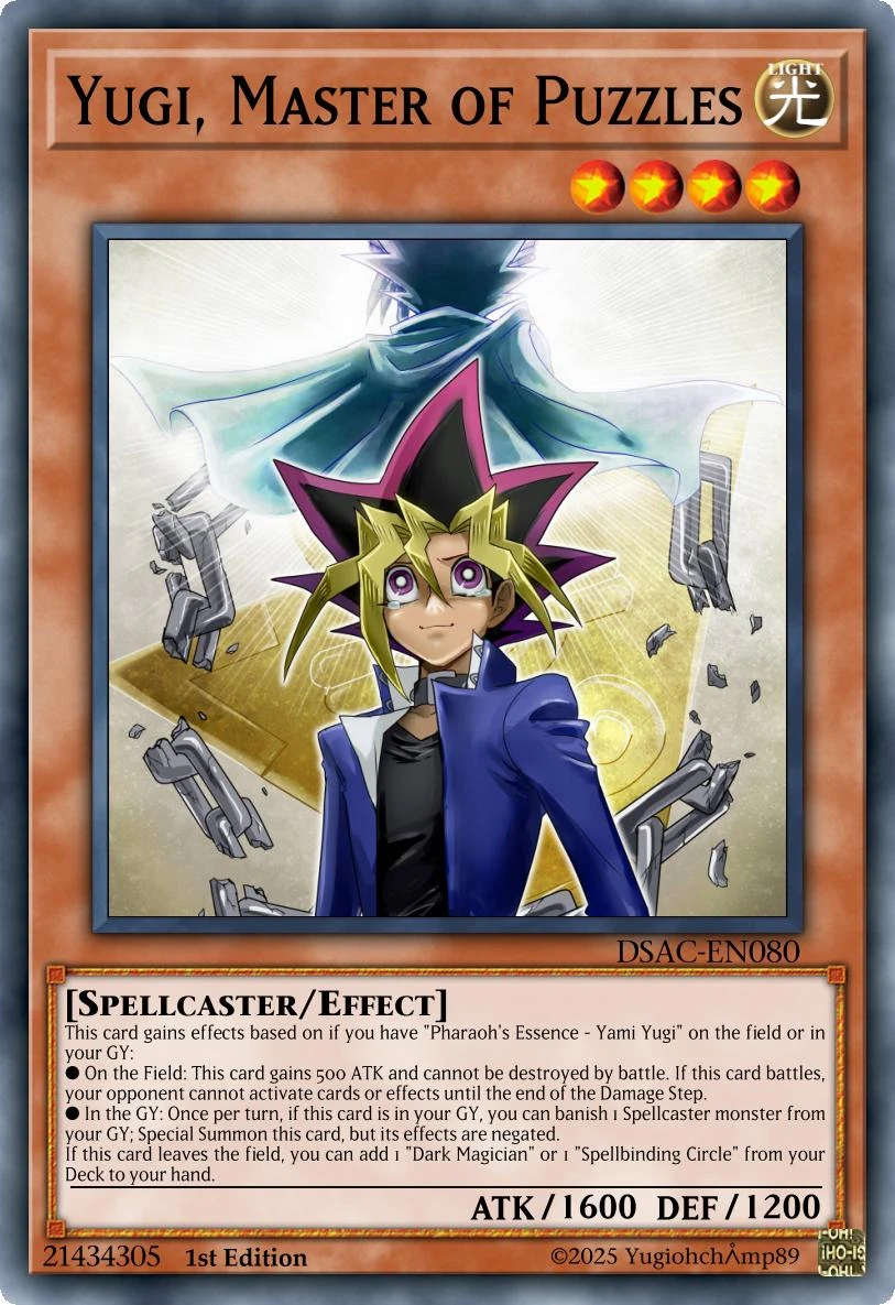 Yugi, Master of Puzzles (Card)/(Custom) | Yu-Gi-Oh! Custom Think Tank Wiki | Fandom
