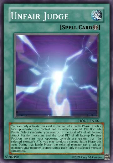 Unfair Judge (Card)/(Custom) | Yu-Gi-Oh! Custom Think Tank Wiki | Fandom