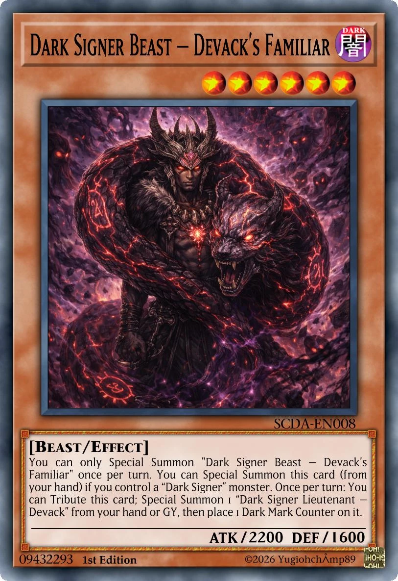 Dark Signer Beast – Devack’s Familiar | Yu-Gi-Oh! Custom Think Tank ...