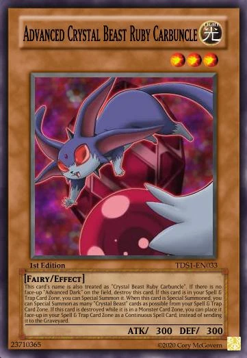 Advanced Crystal Beast Ruby Carbuncle (Card)/(Custom) | Yu-Gi-Oh ...