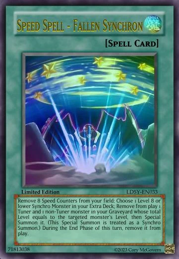 Speed Spell - Fallen Synchron (Card)/(Custom) | Yu-Gi-Oh! Custom Think ...