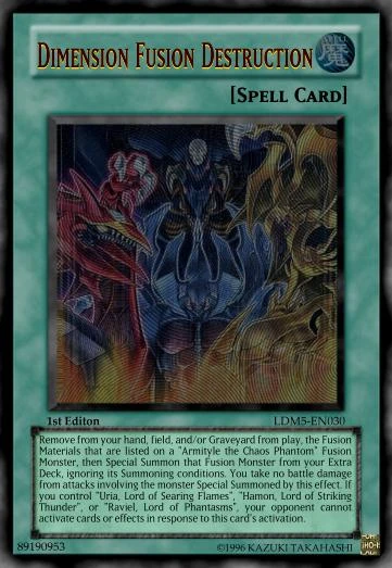 Dimension Fusion Destruction (Card)/(Custom) | Yu-Gi-Oh! Custom Think ...