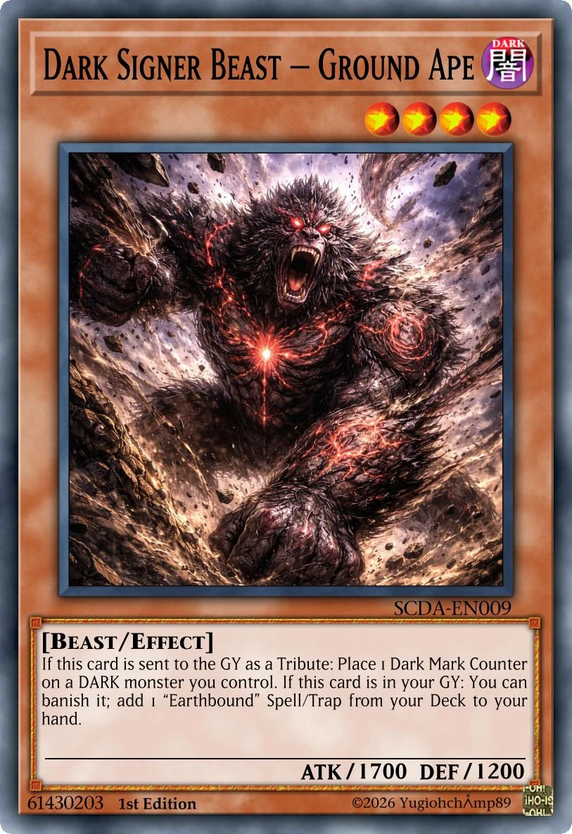 Dark Signer Beast – Ground Ape | Yu-Gi-Oh! Custom Think Tank Wiki | Fandom